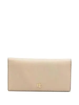 Ralph Lauren Logo-plaque Leather Wallet - Neutrals