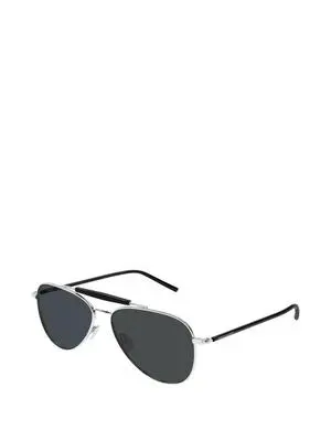 Saint Laurent Pilot Frame Sunglasses - Silver