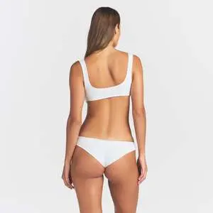 SKIMS Micro Scoop Bralette | White | Medium | Raw Edge - Snow