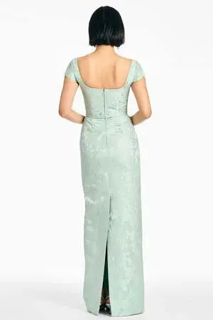 Sachin & Babi Grace Column Gown - Celadon