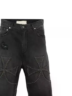 SEKRIT Studded Denim Shorts