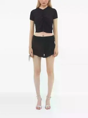 AREA Crystal Embellishment Shorts