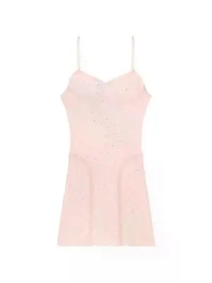 AREA Crystal-embellished Mini Dress - Pink