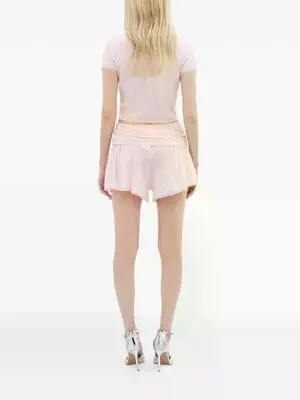 AREA Crystal-embellished Ruched Top