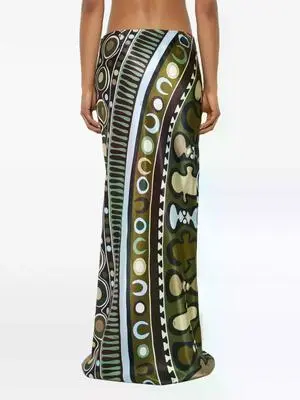 Emilio Pucci Soleil Print Satin Maxi Skirt