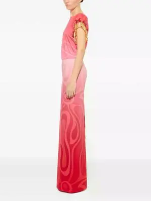 Emilio Pucci Marmo Print Popeline Maxi Skirt