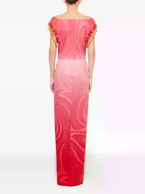 Emilio Pucci Marmo Print Popeline Maxi Skirt