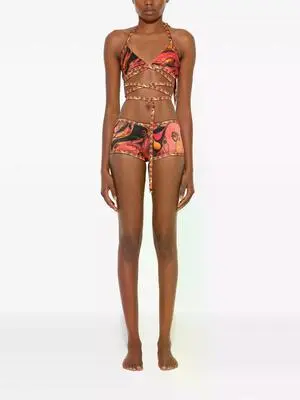 Emilio Pucci Iride-print Wrap-around Bra