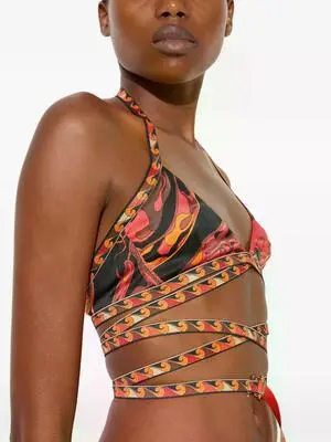 Emilio Pucci Iride-print Wrap-around Bra