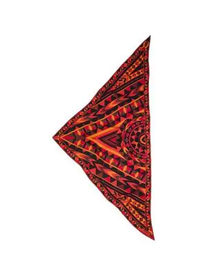 Emilio Pucci Manuba-print Silk Triangle Scarf - Red