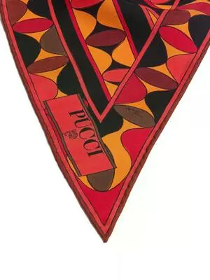 Emilio Pucci Manuba-print Silk Triangle Scarf