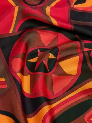Emilio Pucci Bongo-print Silk Carrè Scarf