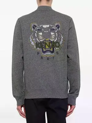 Kenzo Zip-up Bomber Jacket With Embroidered Logo