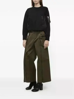 Sacai Sponge Sweat Nylon Twill Sweater