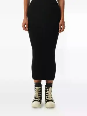 Rick Owens Rib-knit Elasticated Waistband Skirt