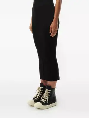 Rick Owens Rib-knit Elasticated Waistband Skirt