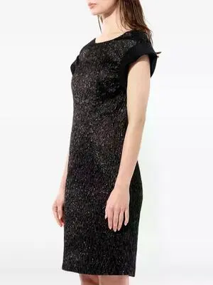Balenciaga Crewneck Mini Dress With Cap Sleeves