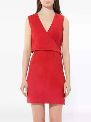 Balmain Leather Wrap Dress