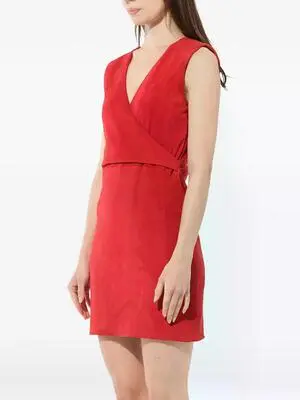 Balmain Leather Wrap Dress