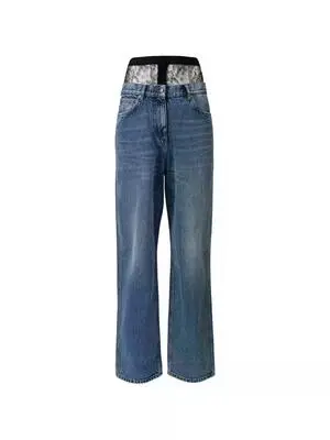 ALMAZ Disclose Lace-panel Jeans