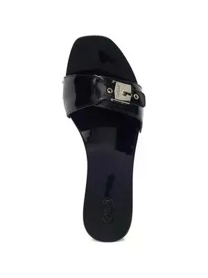 DR. SCHOLL'S SHOES Patent Leather Buckled Sandals