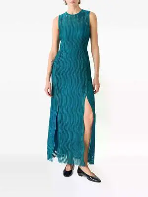 Akris Wave Guipure Maxi Dress
