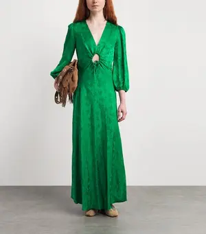 Sandro Floral Jacquard Maxi Dress