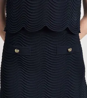 Sandro Knitted Mini Skirt - Blue