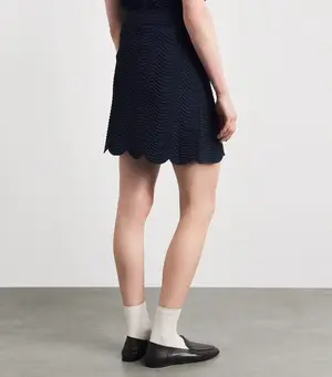 Sandro Knitted Mini Skirt - Blue