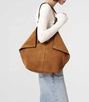 ALLSAINTS Suede Ara East-west Tote Bag - Brown