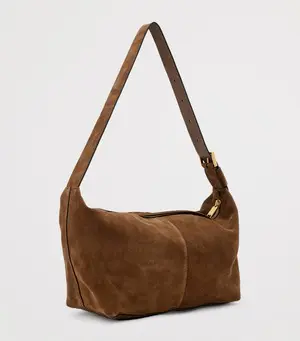 ALLSAINTS Jean Rey Suede Shoulder Bag - Brown