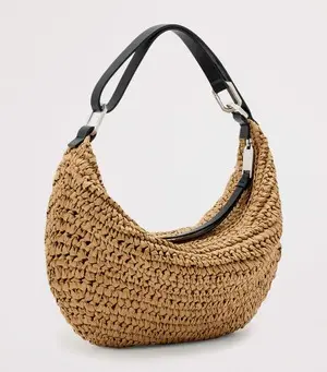 ALLSAINTS Small Paper Luna Shoulder Bag - Brown