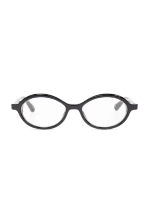 Jacquemus Oval Full Rim Acetate Prescription Eyeglasses - Black
