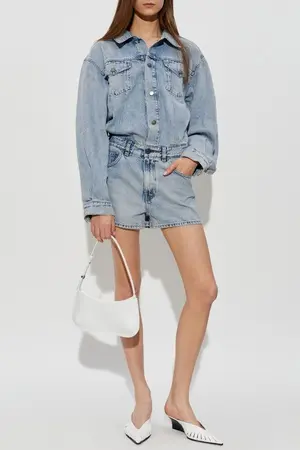 HAIKURE Elle" Denim Jumpsuit With Button-up Front And Multiple Pockets - Blue