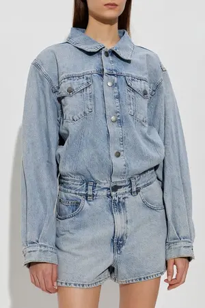 HAIKURE Elle" Denim Jumpsuit With Button-up Front And Multiple Pockets - Blue