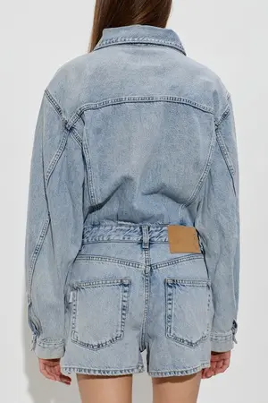 HAIKURE Elle" Denim Jumpsuit With Button-up Front And Multiple Pockets - Blue