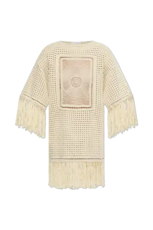 Zimmermann Crochet Fringe Top - Cream
