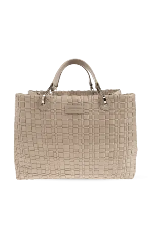 Emporio Armani Woven Logo Patch Tote Bag