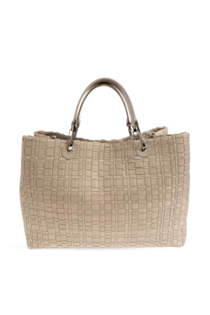Emporio Armani Woven Logo Patch Tote Bag