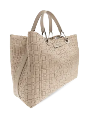 Emporio Armani Woven Logo Patch Tote Bag