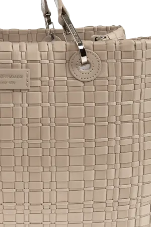 Emporio Armani Woven Logo Patch Tote Bag