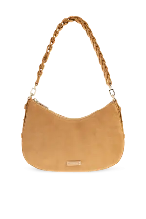 Kate Spade New York Suede "liv" Hobo Bag With Braided Strap - Beige