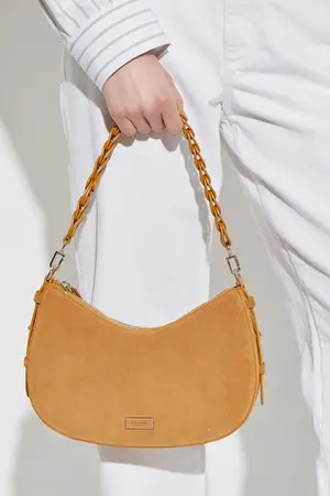 Kate Spade New York Suede "liv" Hobo Bag With Braided Strap - Beige