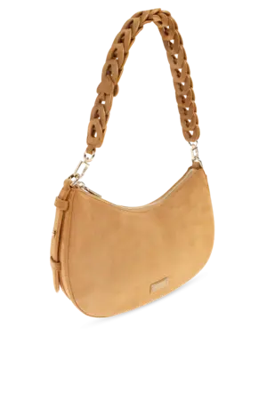 Kate Spade New York Suede "liv" Hobo Bag With Braided Strap - Beige
