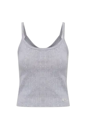 SPORTY & RICH Ribbed Knit Strappy Top