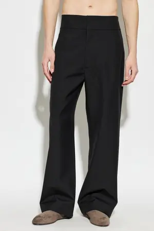 Fear Of God Wool Wide-leg Trousers - Black
