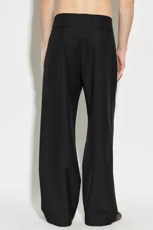 Fear Of God Wool Wide-leg Trousers - Black
