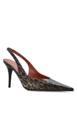 Amina Muaddi Slingback Stiletto Pumps With Pointed Toe