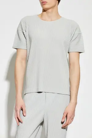 Issey Miyake Pleated T-shirt - Grey