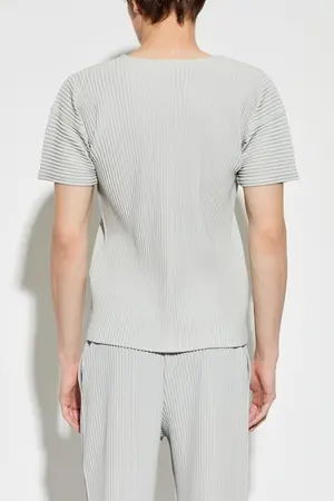 Issey Miyake Pleated T-shirt - Grey